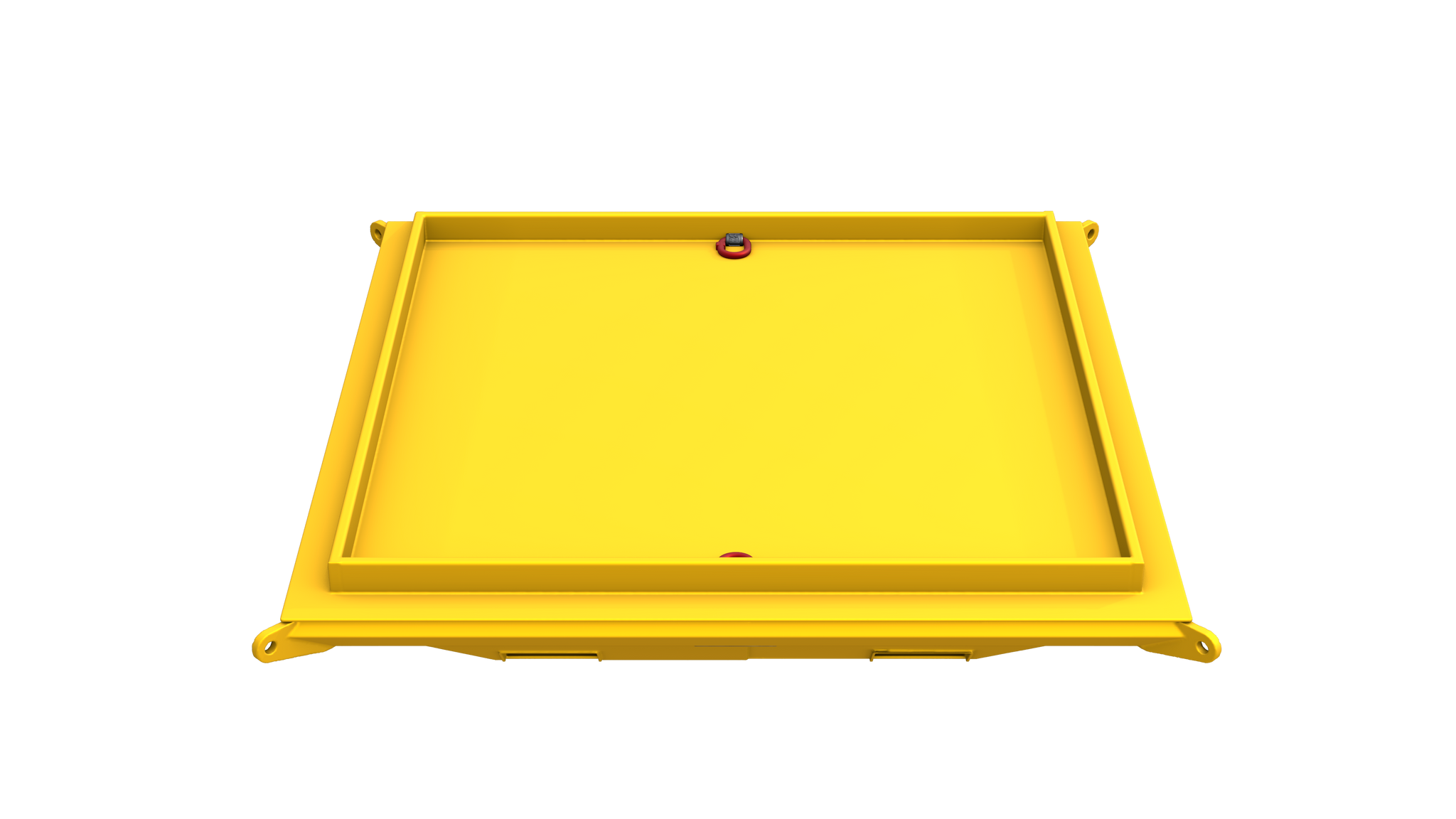 Super Duty Concrete Washout Pan 72x72x14" 154 gal 4 ASTM OSHA pad eyes ...